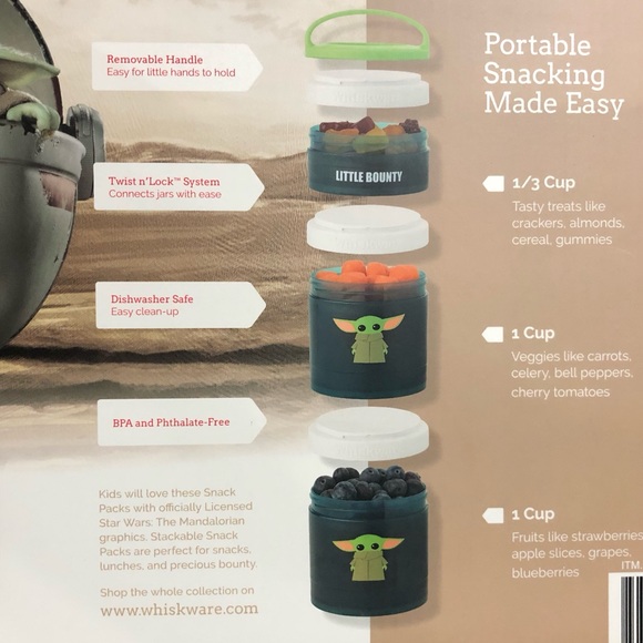 Star Wars | Kitchen | Mandalorian Grogu Whiskware Snacking Containers ...